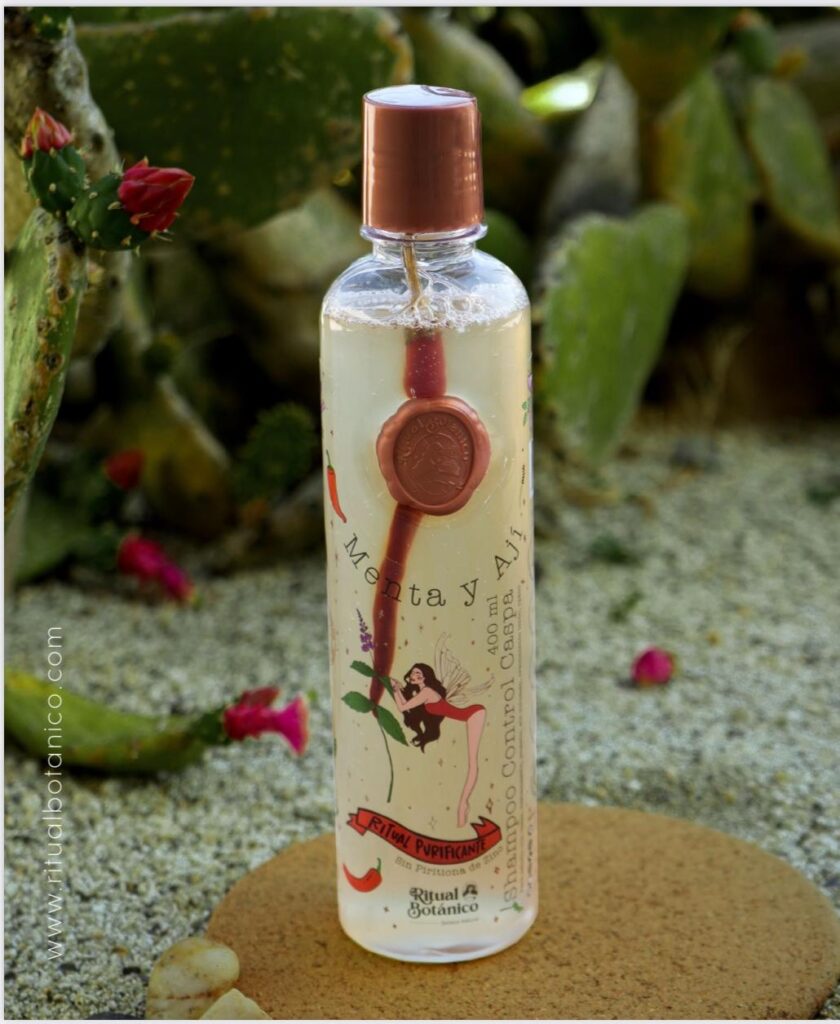 Shampoo sin sal para keratina ritual botánico (Menta y ají, anticaspa ...